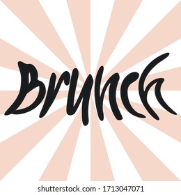 Lettering Hand Drawn Word Brunch Template Stock Vector (Royalty Free ...