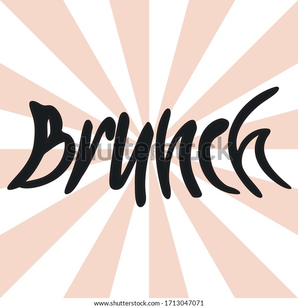 Lettering Hand Drawn Word Brunch Template Stock Vector (Royalty Free ...