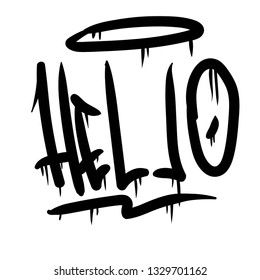 Lettering Hello Graffiti Style Stock Vector (Royalty Free) 1329701162 ...