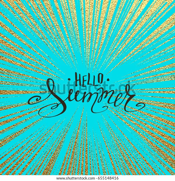 Lettering Hello Summer Hand Drawn Calligraphy Stock Vector (Royalty ...