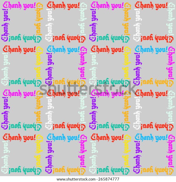Lettering Illustration Vector Thank You Pattern Stock Vector (Royalty ...