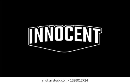 Lettering Innocent On Black Background Innocent Stock Vector (Royalty ...