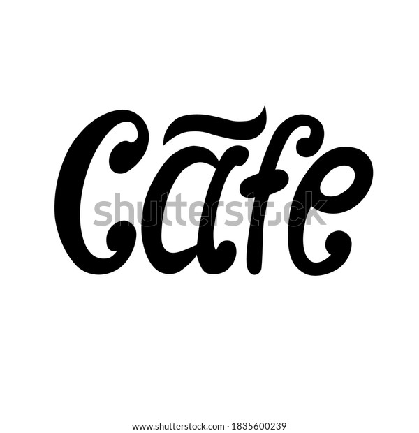 Lettering Logo Cafe Classic Style Vector Stock Vector (Royalty Free ...