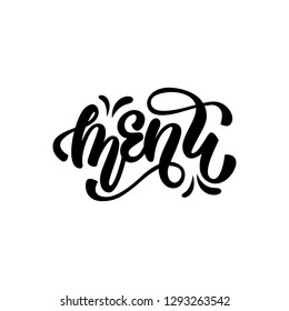 Lettering Menu Vector Illustration Stock Vector (Royalty Free ...