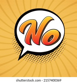 Lettering No Comic Text Comic Speech Stock Vector (Royalty Free ...