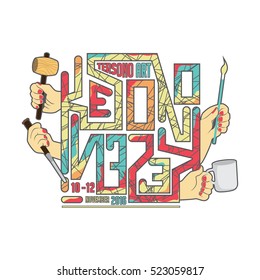 Lettering Ornament Vector Illustration Stock Vector (Royalty Free ...