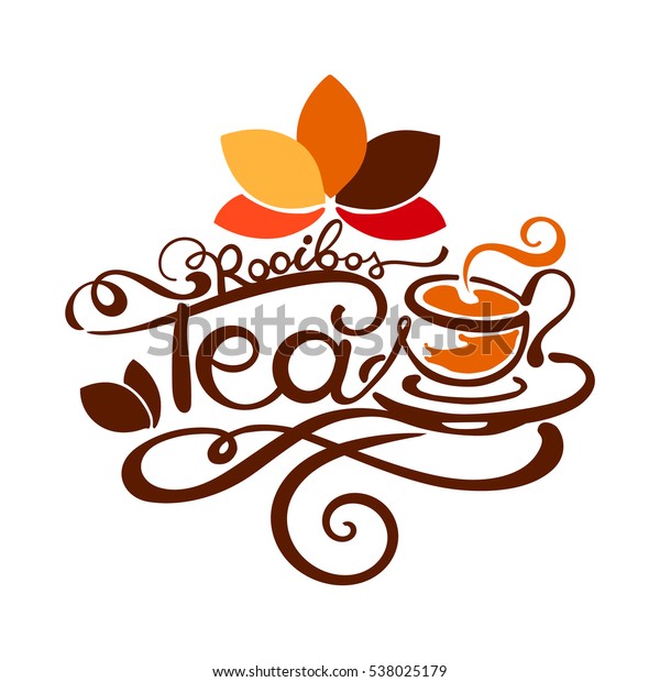 Lettering Rooibos Tea Good Label Logo Stock Vector (Royalty Free ...