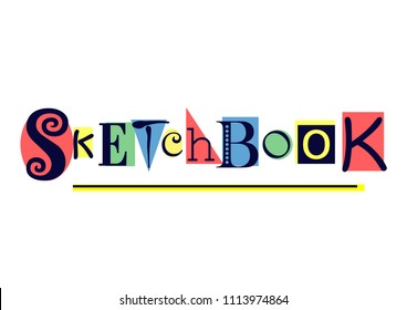 Lettering Sketchbook Different Letters Dark Blue Stock Vector (Royalty ...