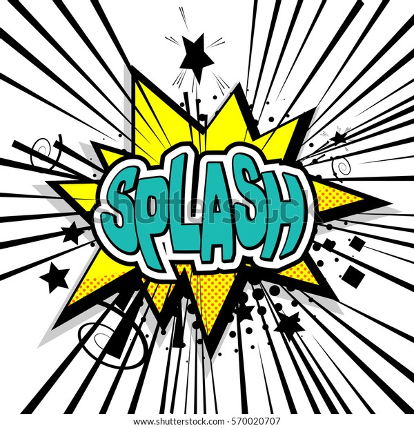 Lettering Splash Water Bang Comic Text Stock Vector (Royalty Free ...