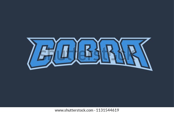 Lettering word Cobra. Vector