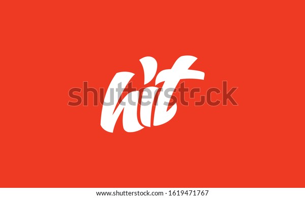 Lettering Word Hit Template Logo Design Stock Vector (Royalty Free ...