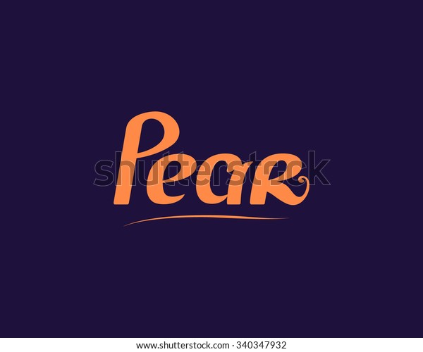 Lettering Word Pear Logo Vector Stock Vector (Royalty Free) 340347932 ...