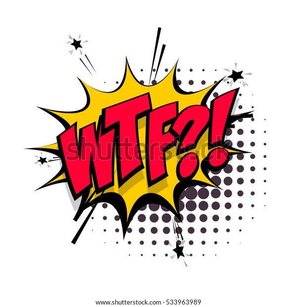 Lettering Wtf Red Comic Text Sound Stock Vector (Royalty Free ...