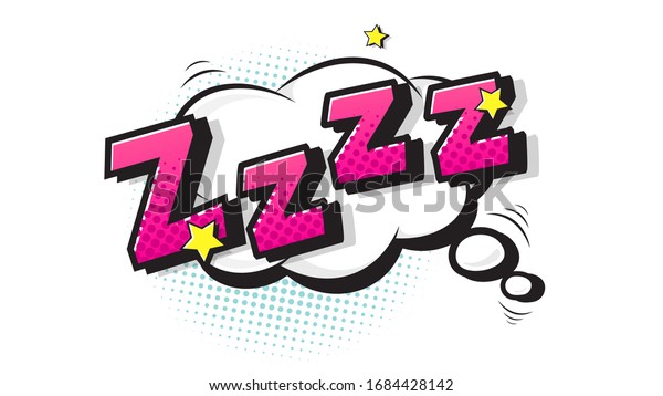 Lettering Zzz Sleep Halftone Expression Text Stock Vector (Royalty Free ...