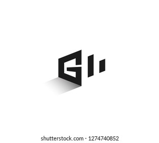 Lettermark Gw Negative Space Logo Stock Vector (Royalty Free ...