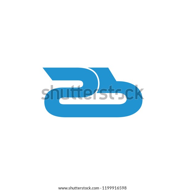 Letters 2b Geometric Lines Logo Vector: vector de stock (libre de ...