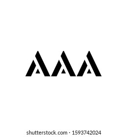 Letters Aaa Logo Icon Vector Template: vector de stock (libre de ...