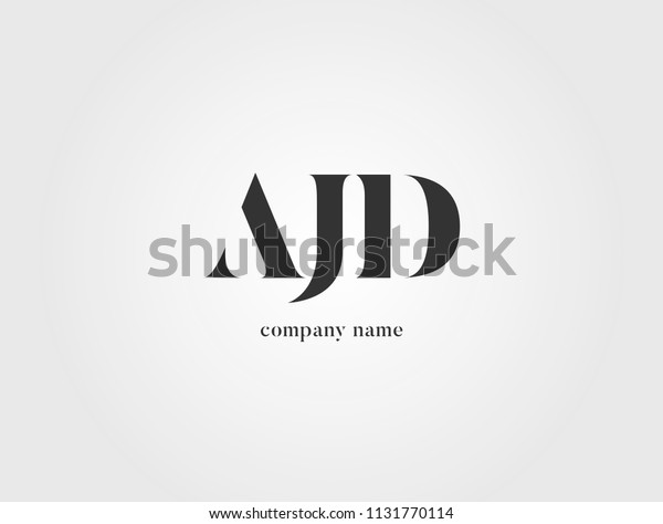 Letters Ajd J D Logo Icon : image vectorielle de stock (libre de droits ...