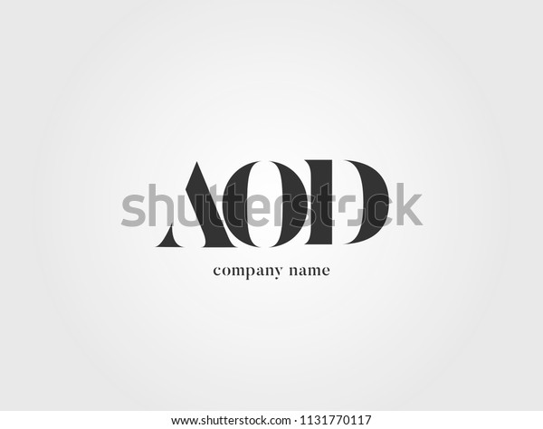 Letters Aod O D Logo Icon Stock Vector (Royalty Free) 1131770117 ...