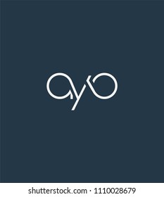 Letters Ayo Logo Icon Vector Element Stock Vector (Royalty Free) 1110028679