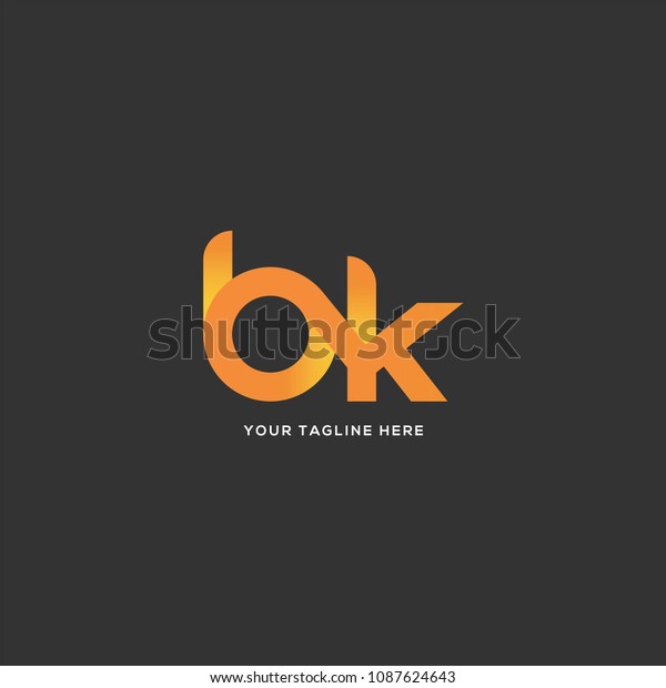Letters B K Logo Emblem Icon Stock Vector (Royalty Free) 1087624643 ...