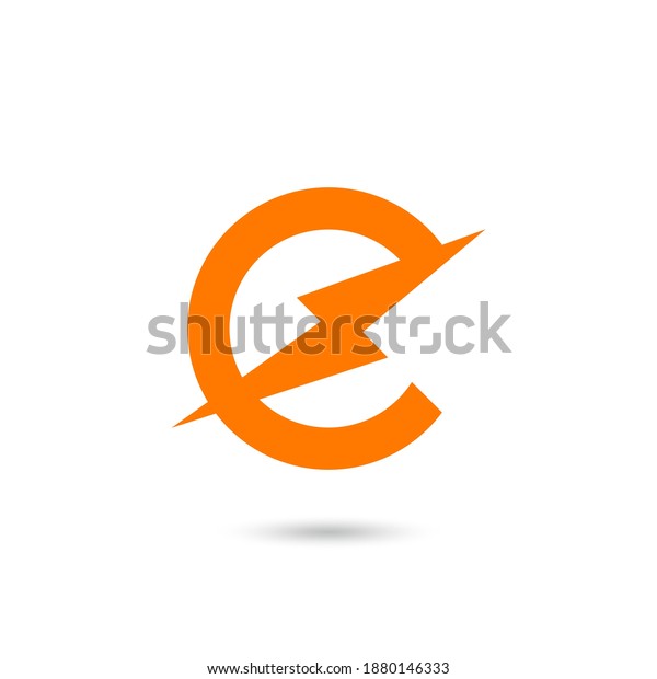 Letters C Connected By Lightning Bolt Stock Vector (Royalty Free ...