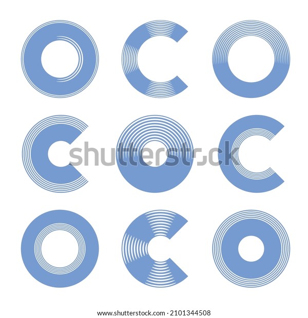 Letters C O Monogram Logo Elements Stock Vector (Royalty Free ...