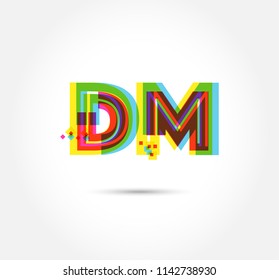 Letters D M Logo Multi Colour Stock Vector (Royalty Free) 1142738930 ...