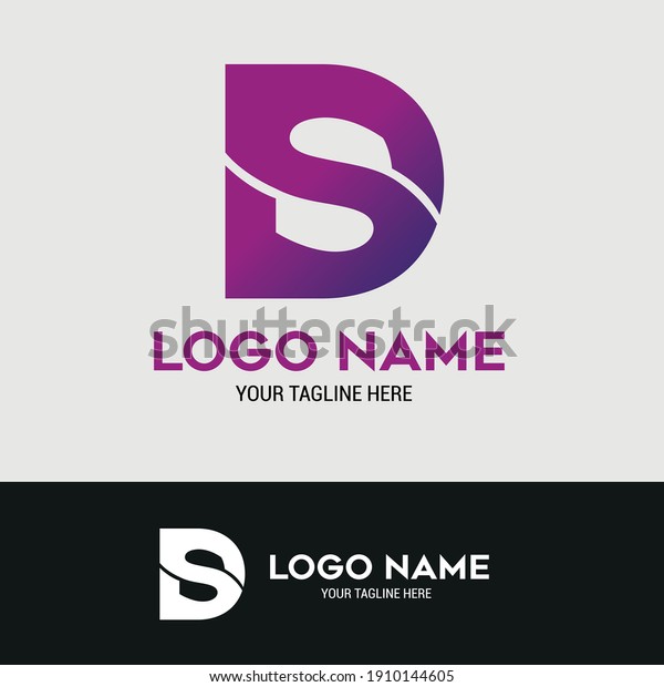 Letters D S Logo Design Vector Stock Vector (Royalty Free) 1910144605 ...