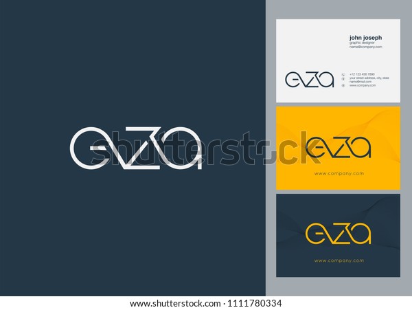 Letters Eza Logo Icon Business Card Stock Vector (Royalty Free ...