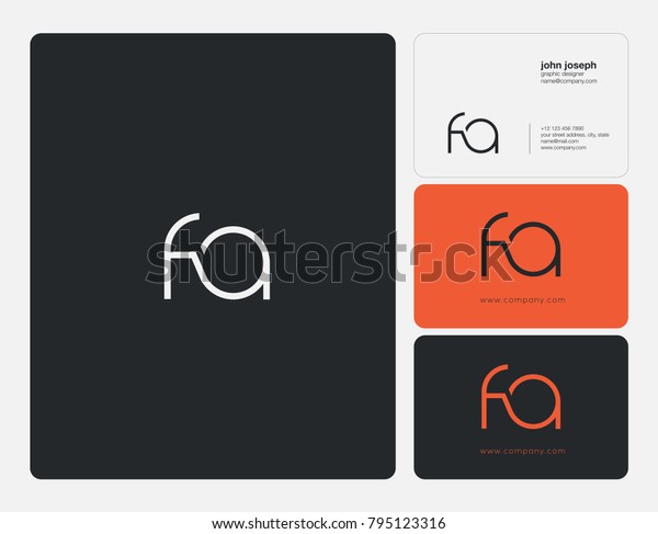 Letters F Fa Joint Logo Icon Stock Vector (Royalty Free) 795123316 ...