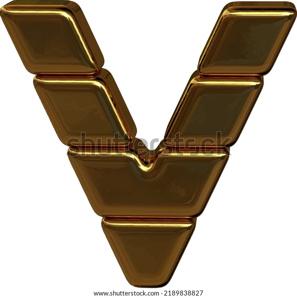 Letters Four Horizontal Blocks Letter V Stock Vector (Royalty Free ...