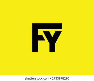 Letters Fy Logo Design Vector Template Stock Vector (Royalty Free ...
