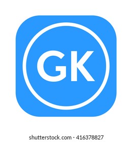 Letters Gk Rounded Square Shape Icon Stock Vector (Royalty Free ...