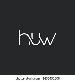 Letters H U W Joint Logo Stock Vector (Royalty Free) 1435452308 ...