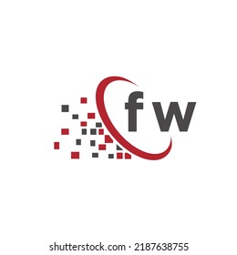 Letters Initial Fw Logo Icon Design Stock Vector (Royalty Free ...