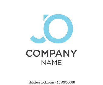 Letters Jo Circle Logo Design Concept Stock Vector (Royalty Free ...