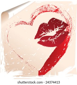 Letters Kiss Stock Vector (Royalty Free) 24374413 | Shutterstock