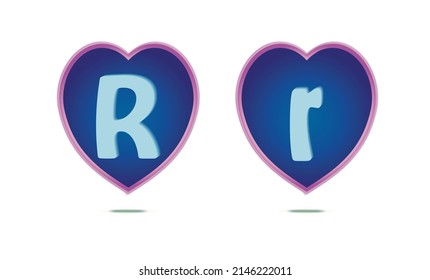 Letters Love Big R Small R Stock Vector (Royalty Free) 2146222011 ...