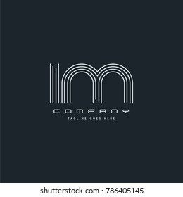 Letters M Joint Logo Icon Stroke: เวกเตอร์สต็อก (ปลอดค่าลิขสิทธิ์ ...