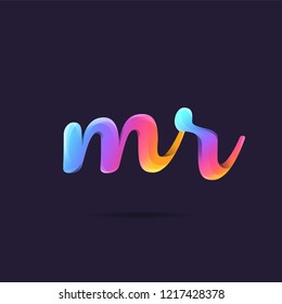 Letters M R 3d Logo Multi Stock Vector (Royalty Free) 1217428378