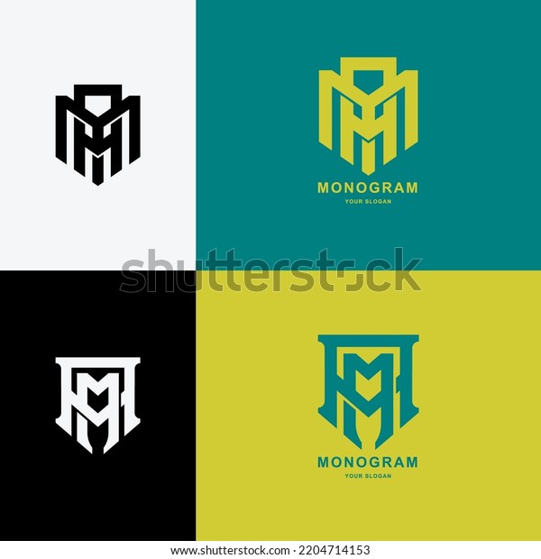 Letters Ma Monogram Template Logo Initial Stock Vector (Royalty Free ...