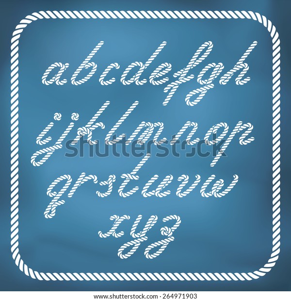 Letters Made Nautical Rope Hand Written Stock Vector (Royalty Free ...