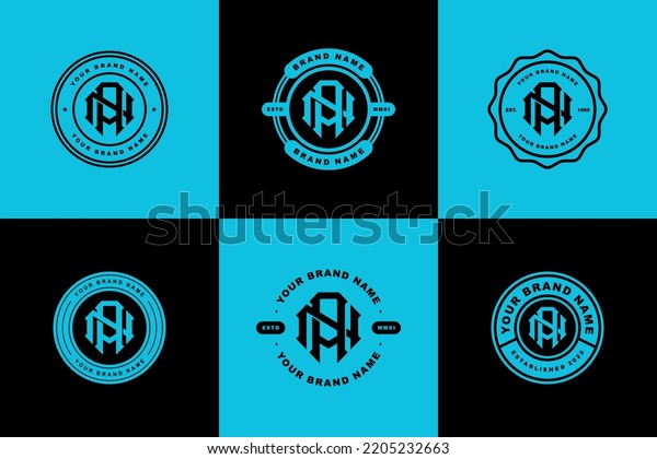 Letters Na Monogram Template Logo Initial Stock Vector (Royalty Free ...