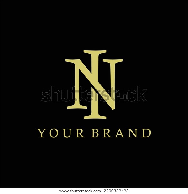 Letters Ni Monogram Logo Design Stock Vector (Royalty Free) 2200369493 ...
