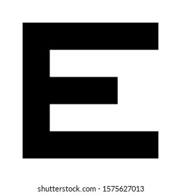 Letters Numbers Simple Square Font Black Stock Vector (Royalty Free ...