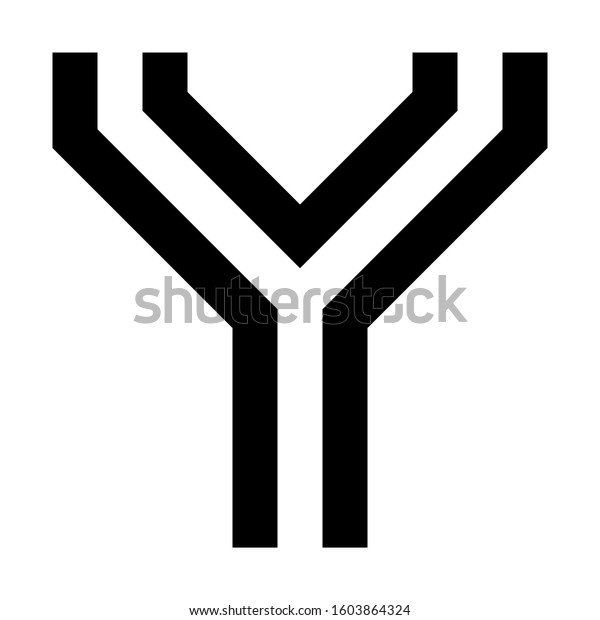 Letters Numbers Square Outline Font Black Stock Vector (Royalty Free ...