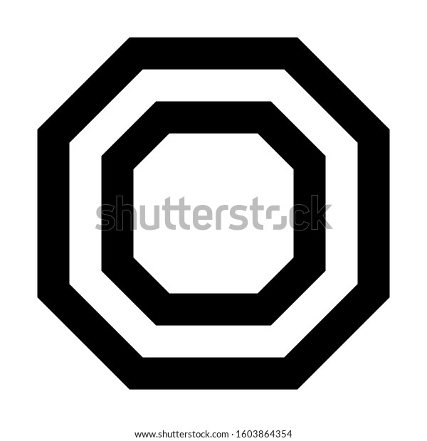 Letters Numbers Square Outline Font Black Stock Vector (Royalty Free ...