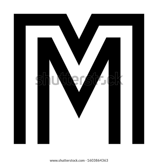 Letters Numbers Square Outline Font Black Stock Vector (Royalty Free ...