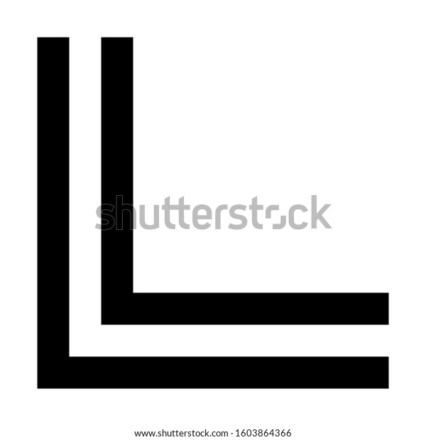 Letters Numbers Square Outline Font Black: vector de stock (libre de ...